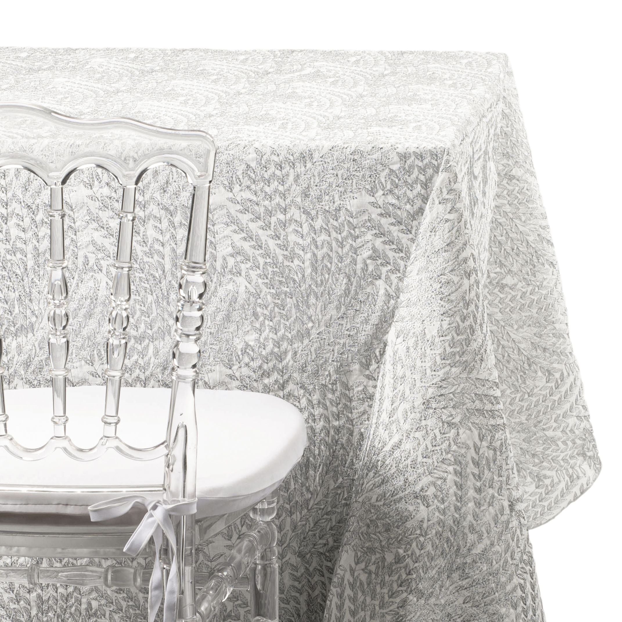 Silver Embroidered Leaves – The Table Home