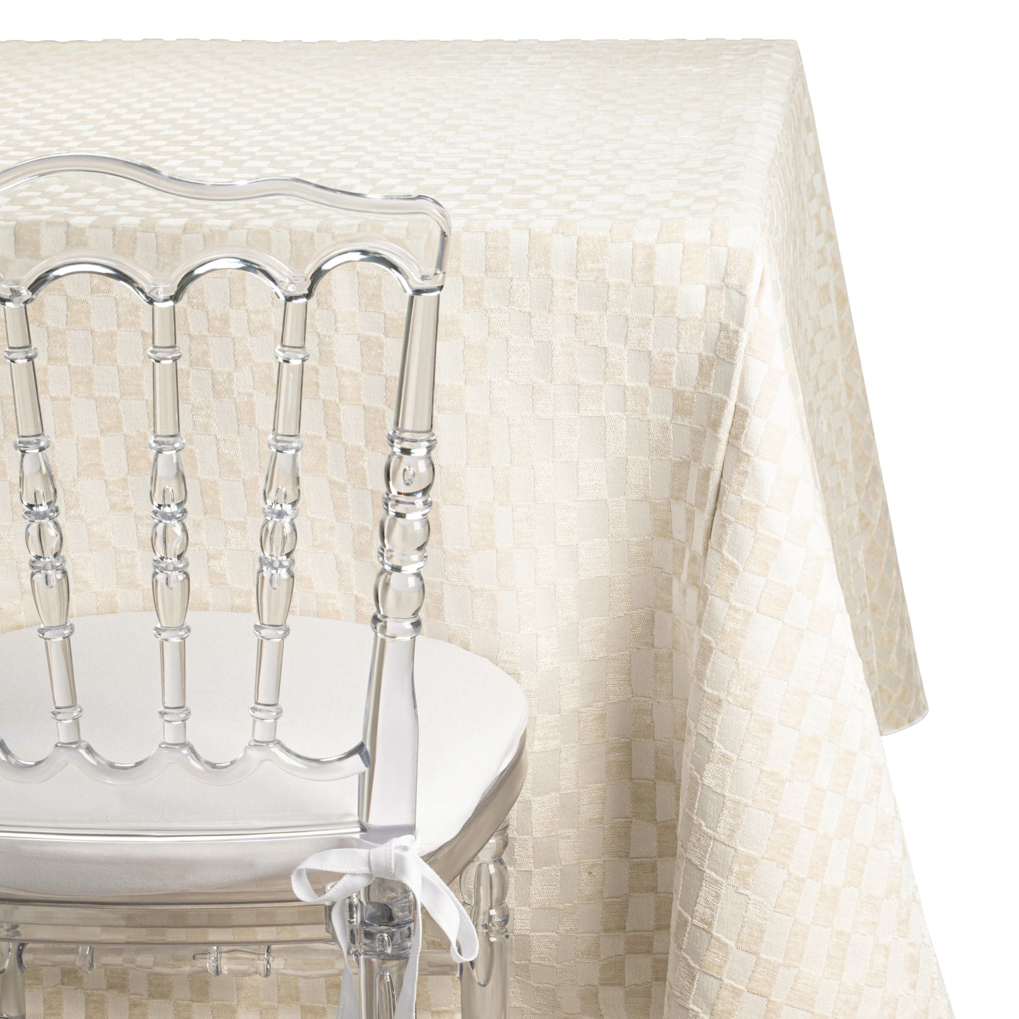 Ivory Velvet Checkmate – The Table Home